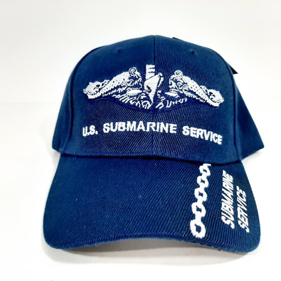 Accessories | Us Navy Submarine Service Svc Cap Dark Blue Embr | Poshmark